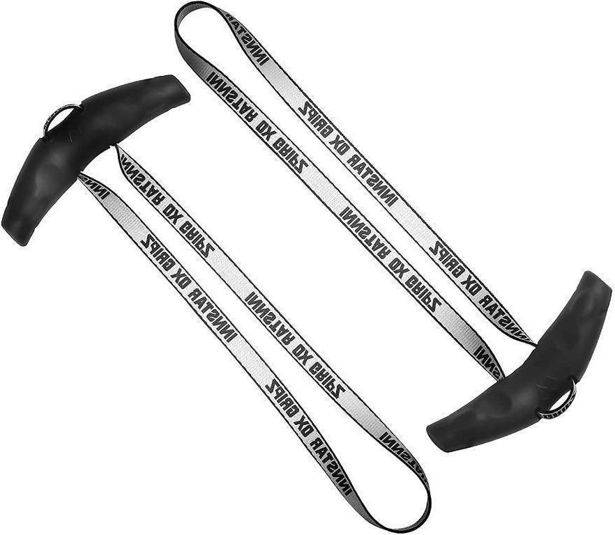 X4343 (Set of 2) Heavy Duty Exercise Resistance Bands Handles Grips ...