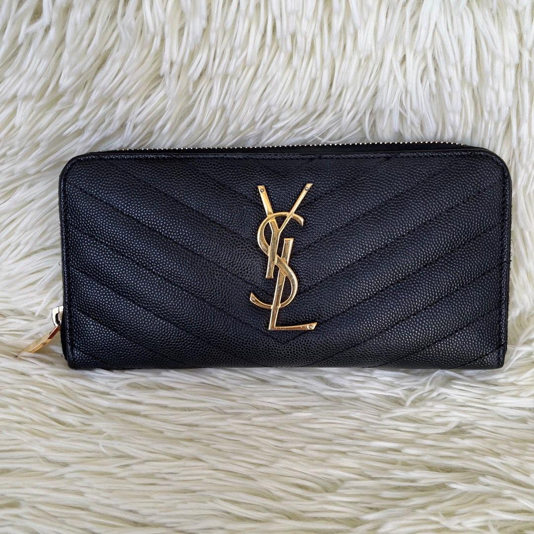 YSL Zippy Caviar Long Wallet, Luxury, Bags & Wallets on Carousell