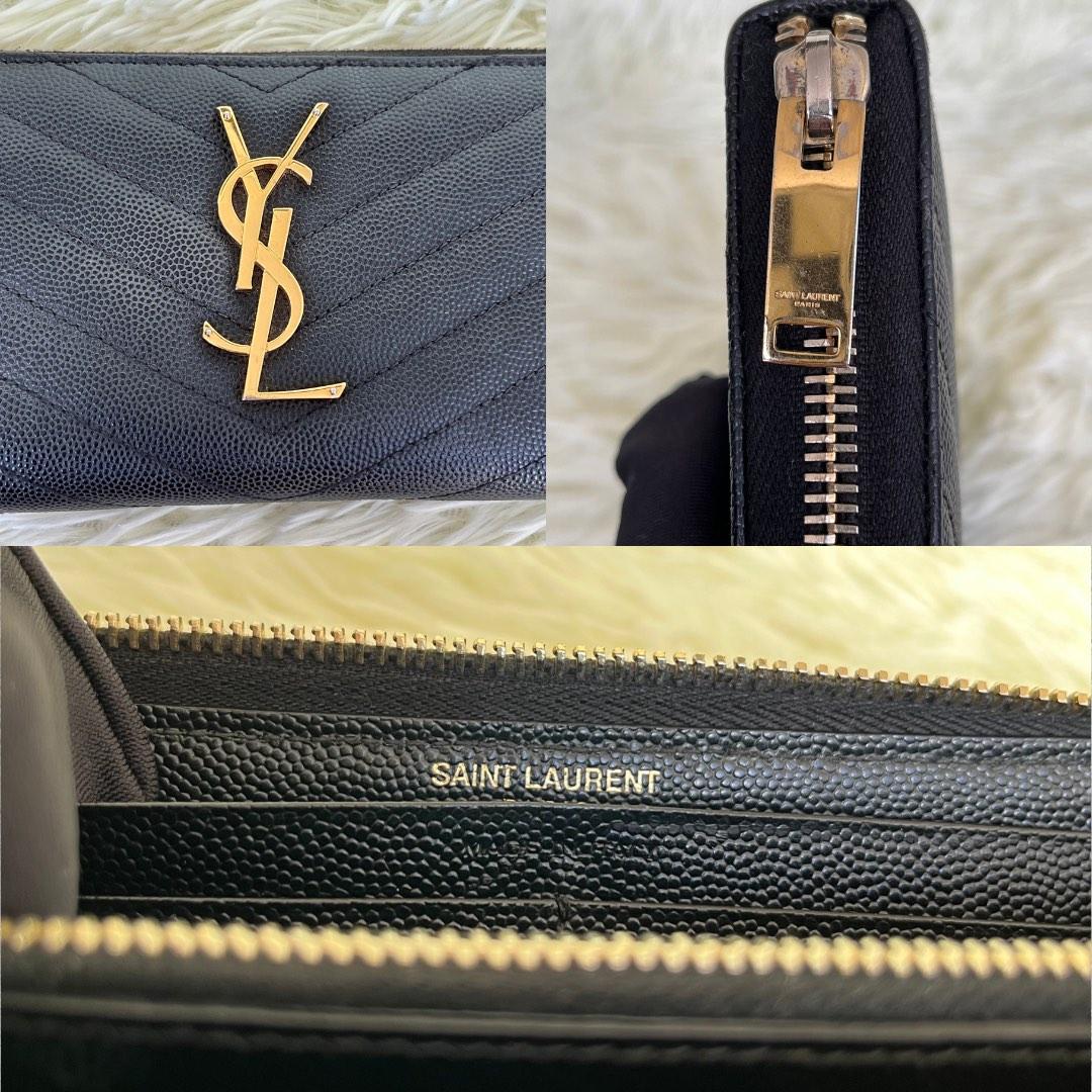 YSL Zippy Caviar Long Wallet, Luxury, Bags & Wallets on Carousell