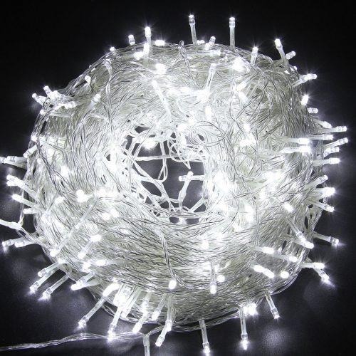 (3 Pin Plug) Corst 50m String Lights with remote cool white, Furniture ...