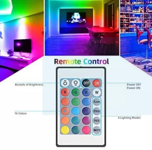 5m long, LED multi changing color light Strip with Remote (Power ...