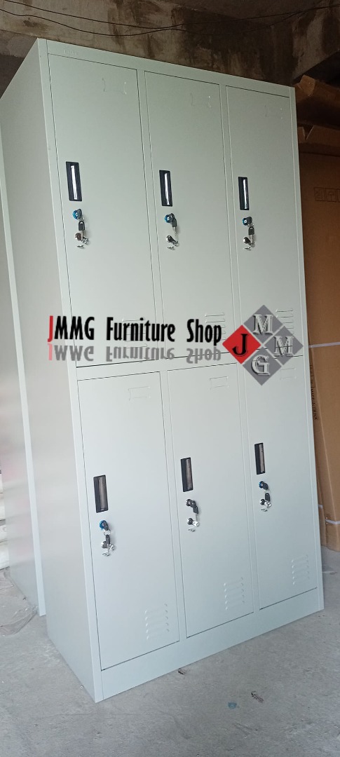 6 DOOR STEEL LOCKER CABINET l DOUBLE LOCK l OFFICE FURNITURE l JMMG ...