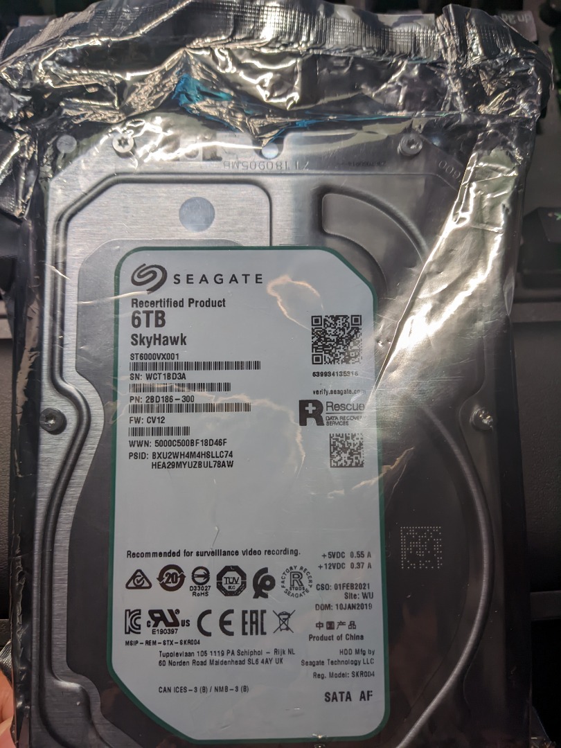 6tb Seagate Skyhawk Internal Hard Drive Hdd Computers And Tech Parts And Accessories Hard Disks