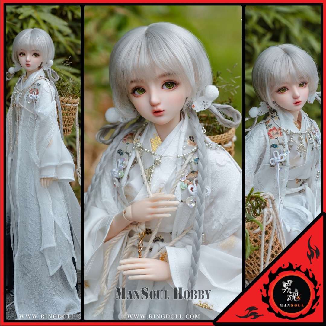 日版 質保 白茶 高級人偶 54cm Ringdoll Silver Needle Tea 54cm Ball Joint Doll