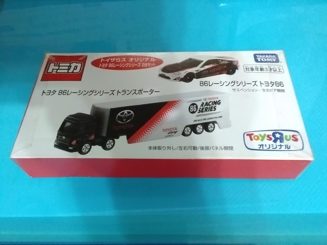 全新日本 反斗城 限定 Tomica Toyota Racing Series 86 Transporter 貨櫃車 一套2種, 電腦＆科技 ...