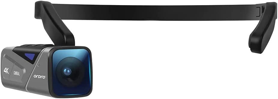 50%Off 超低價 Ordro EP7 4K 免手持頭戴式攝影機,60FPS Vlog 攝影機,2 軸穩定器,Wi-Fi 應用程式控制 ...