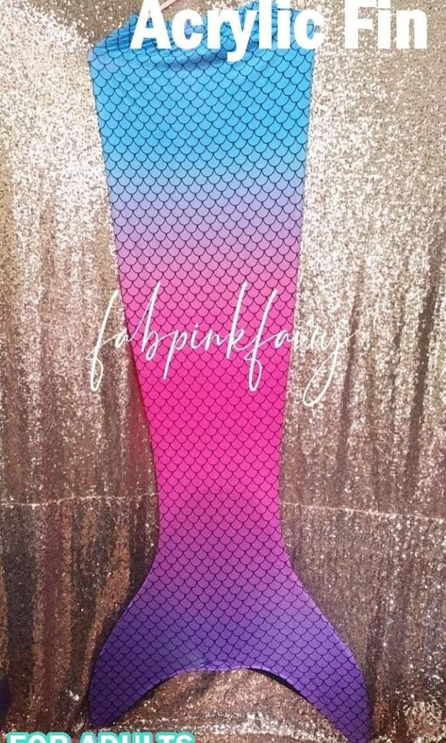 Acrylic Fin Adult Mermaid Tail Swim Photo Op Mermaid Costume, Women's ...