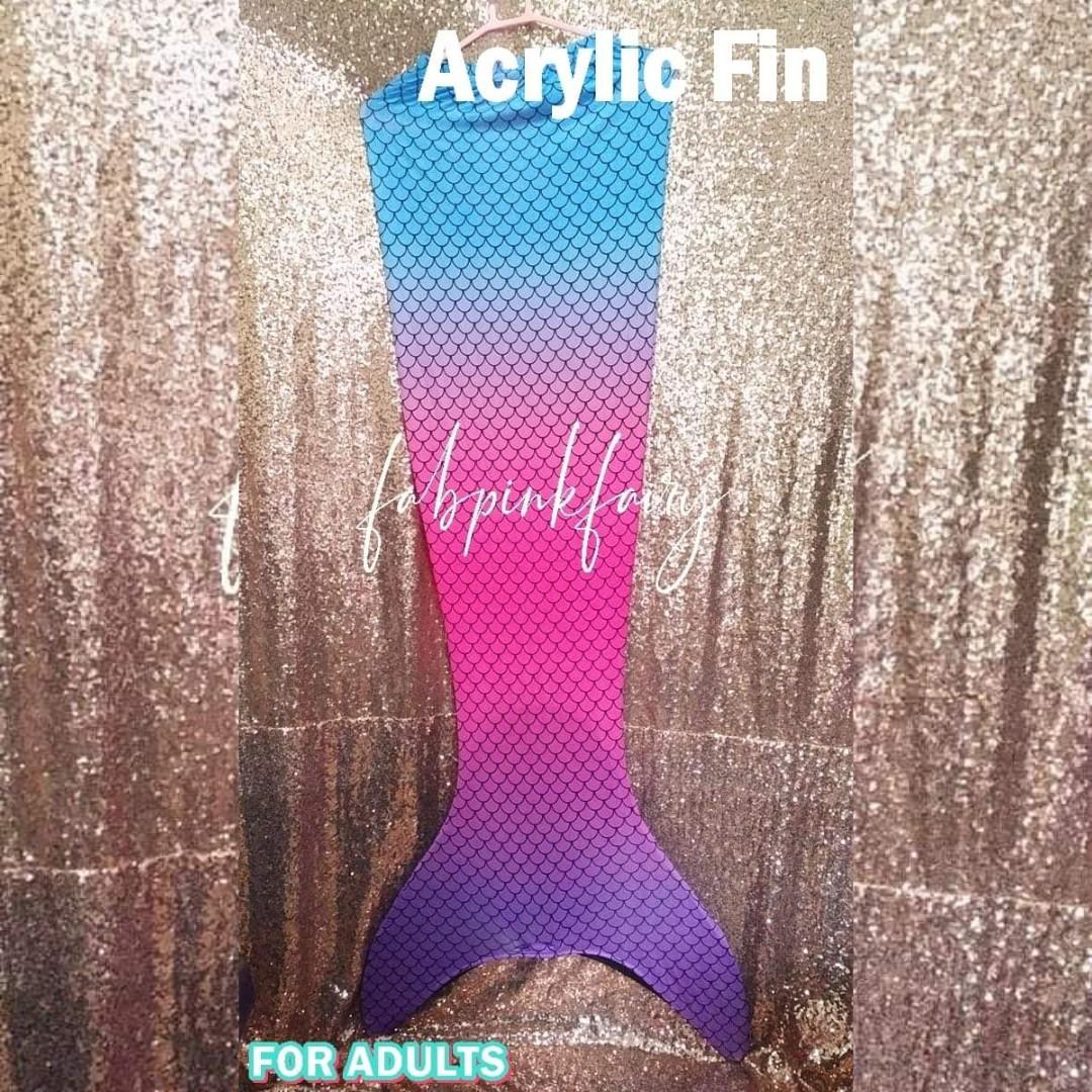 Acrylic Fin Adult Mermaid Tail Swim Photo Op Mermaid Costume, Women's ...