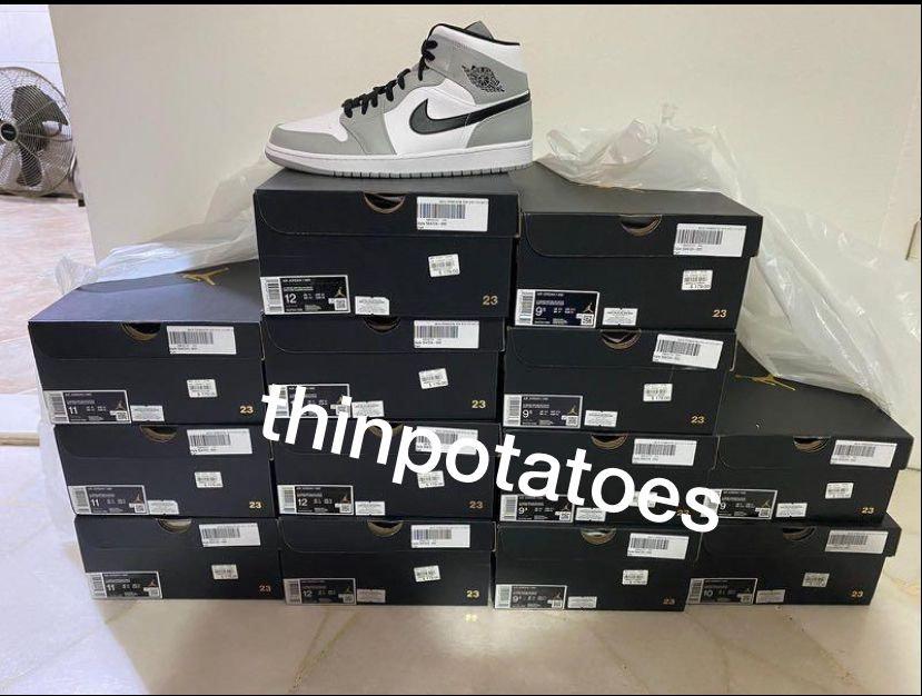 Air Jordan 1 Mid OG Smoke Grey, Men's Fashion, Footwear, Sneakers on ...