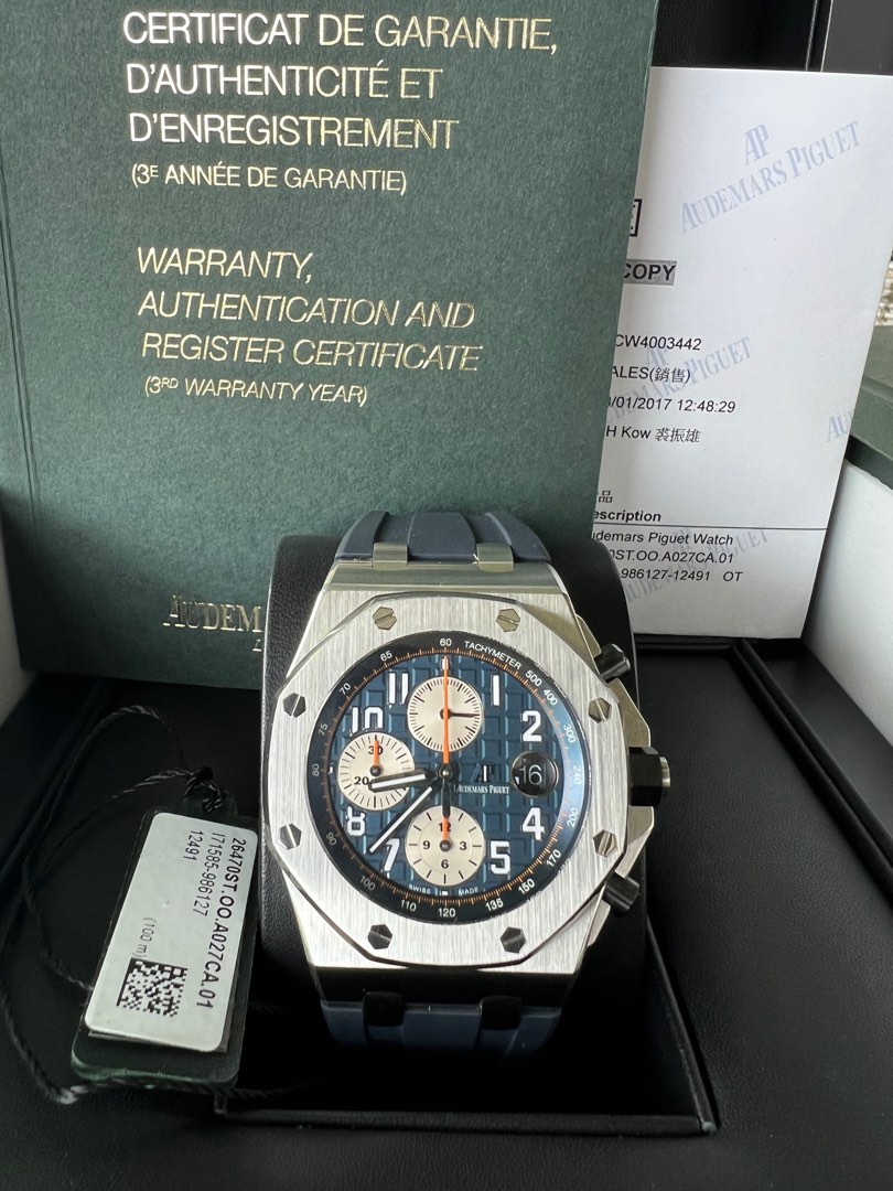Audemars Piguet ROO navy blue, Luxury, Watches on Carousell