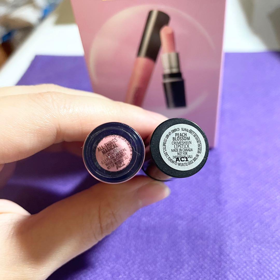 AUTHENTIC Mac cosmetics blowing bubbles lip duo set lipstick lip glass ...