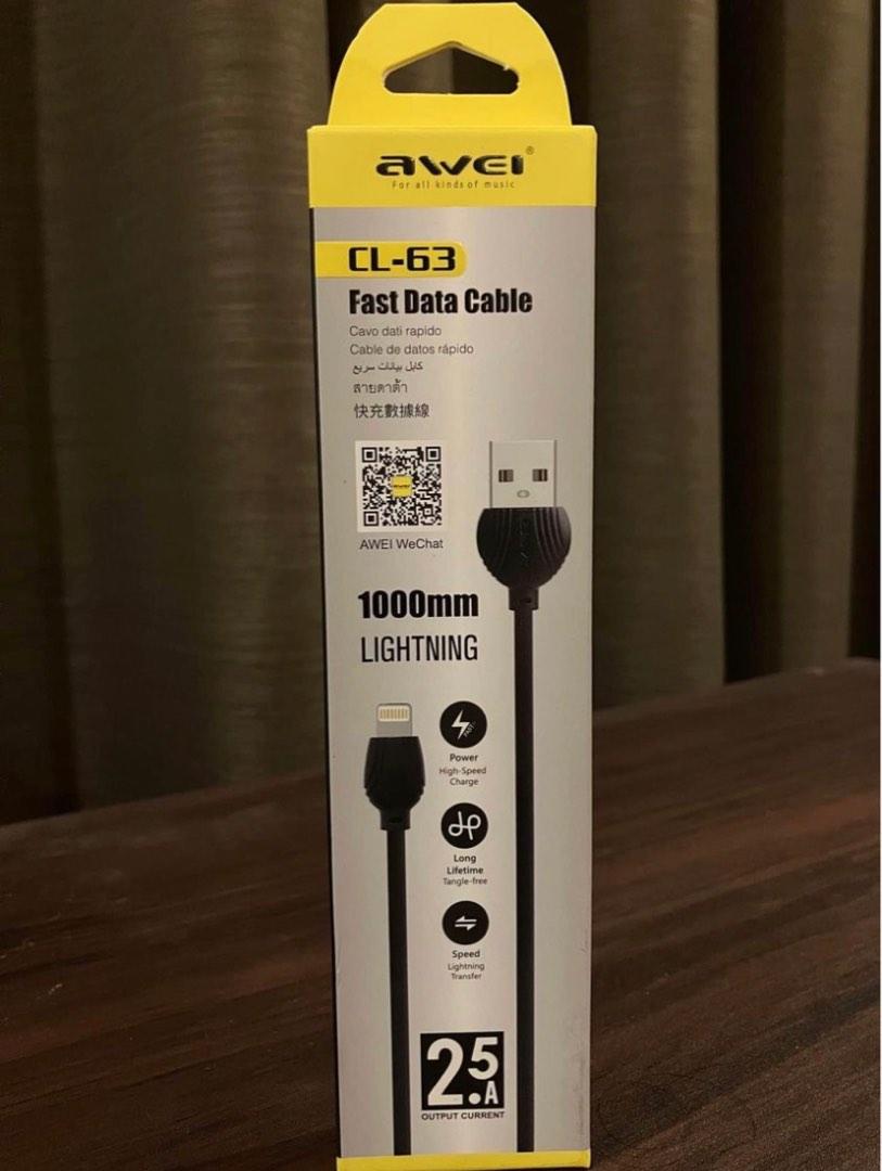 Awei CL-63 Data Cable Lightning, Mobile Phones & Gadgets, Mobile ...