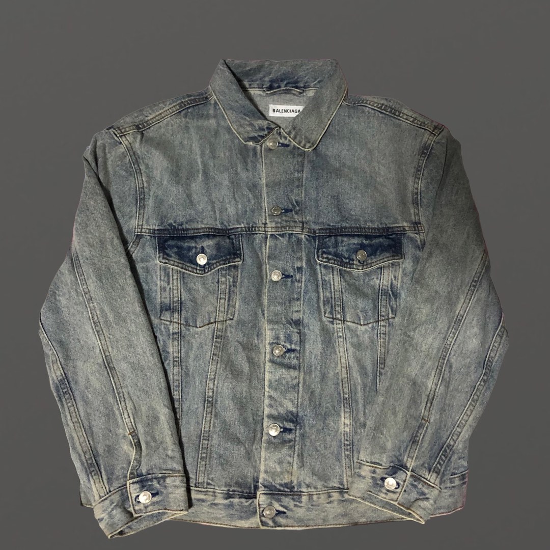 Balenciaga denim jacket, Men's Fashion, Coats, Jackets and Outerwear on ...