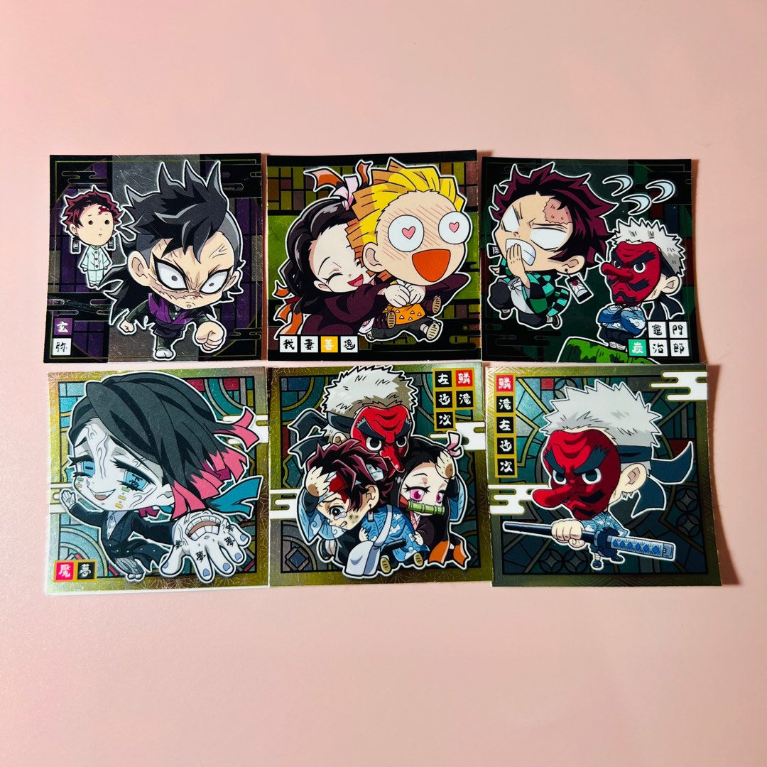 Bandai Demon Slayer Wafer Seal Sticker 5.2x5.2cm - Php 35 each, Hobbies ...
