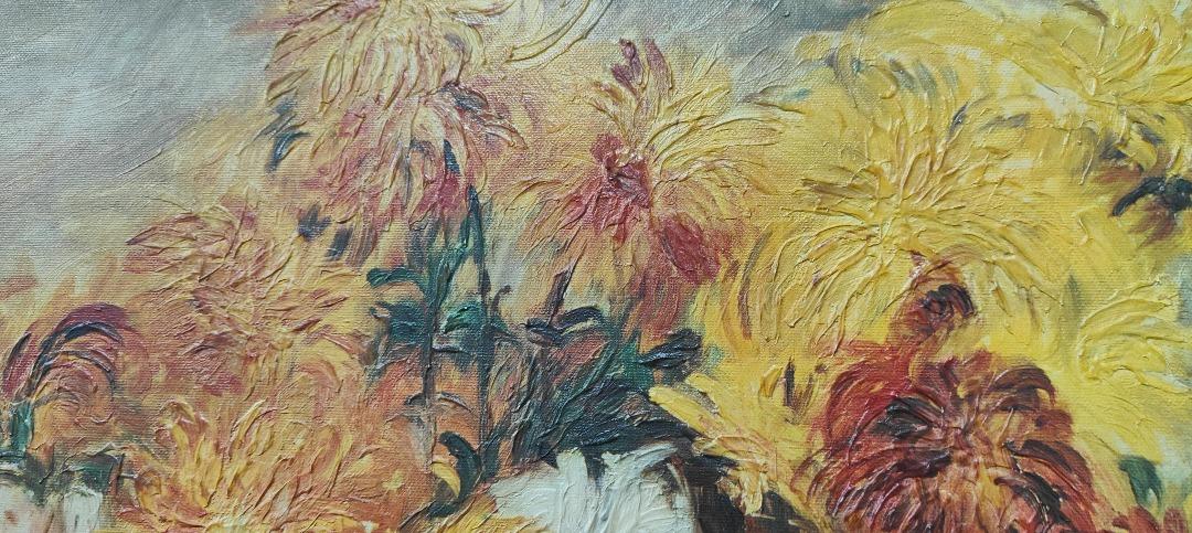 BOUQUET OF CHRYSANTHEMUMS By Pierre Auguste Renoir (1841-1919 ...
