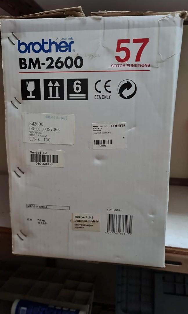 Brother Sewing Machine BM-2600, TV & Home Appliances, Other Home ...