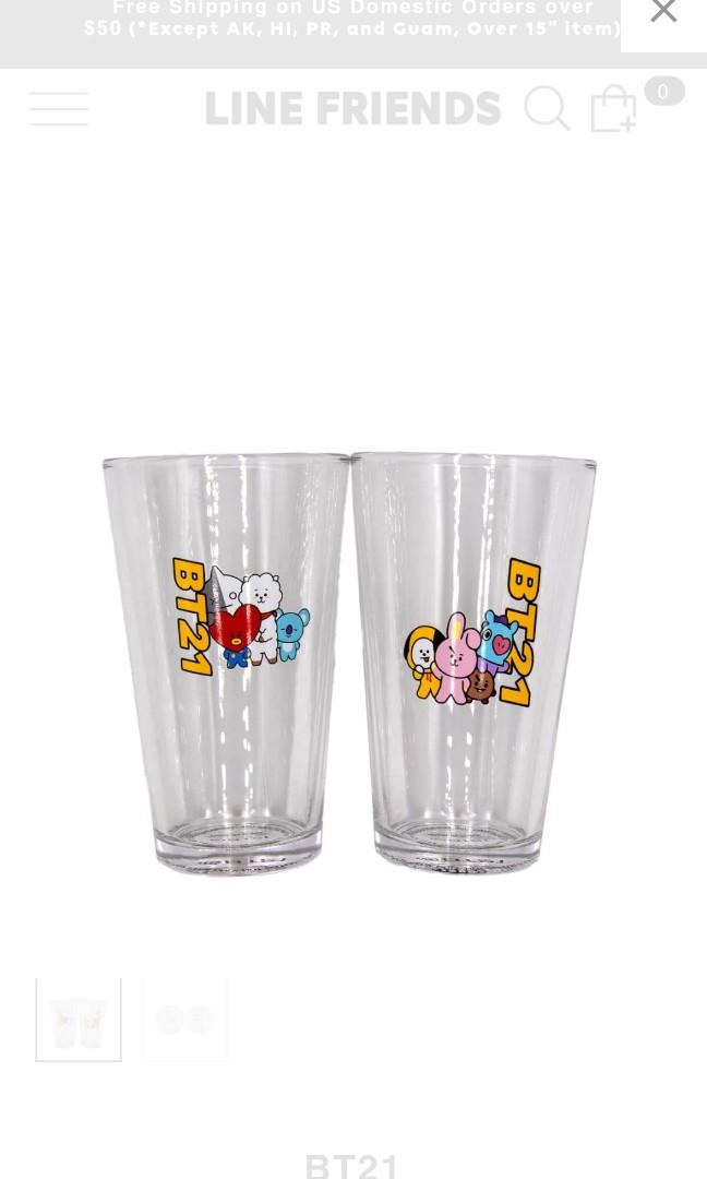 BT21 Glass BTS Chimmy Cooky Mang Shooky, Hobbies & Toys, Memorabilia & Collectibles, K-Wave on ...