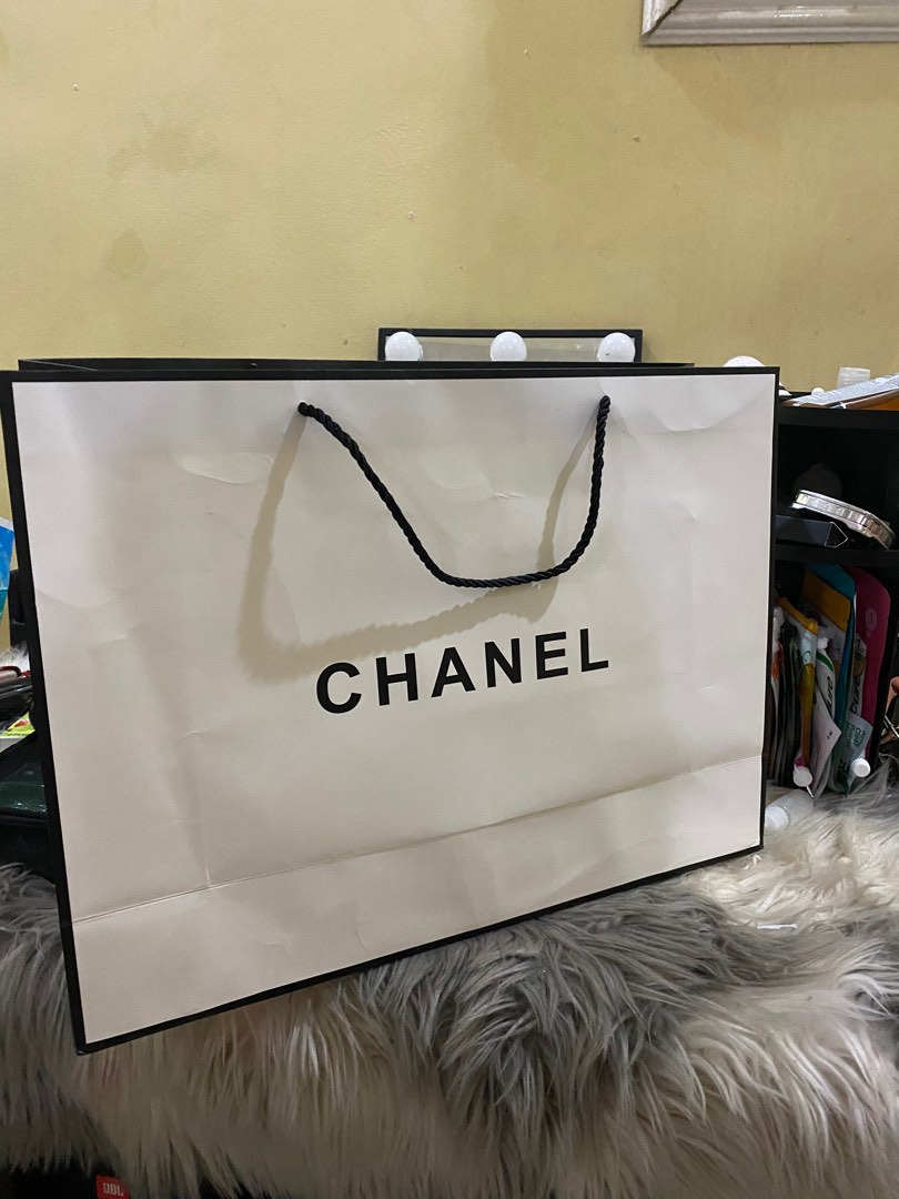 Chanel paper bag, Luxury, Bags & Wallets on Carousell