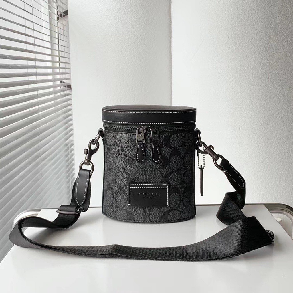 Coach Barrel Crossbody in Signature Canvas, Men's Fashion, Bags, Sling ...
