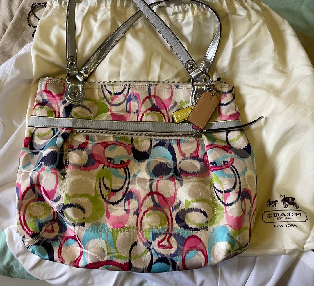 Coach Poppy Glam Ikat Signature, Women's Fashion, Bags & Wallets ...
