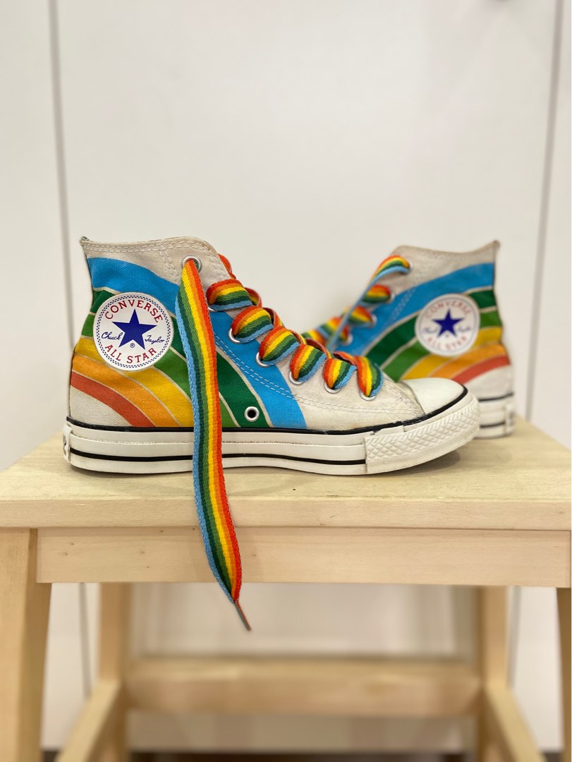 Converse Chuck Taylor All Star Rainbow High-Top Sneakers with Rainbow ...