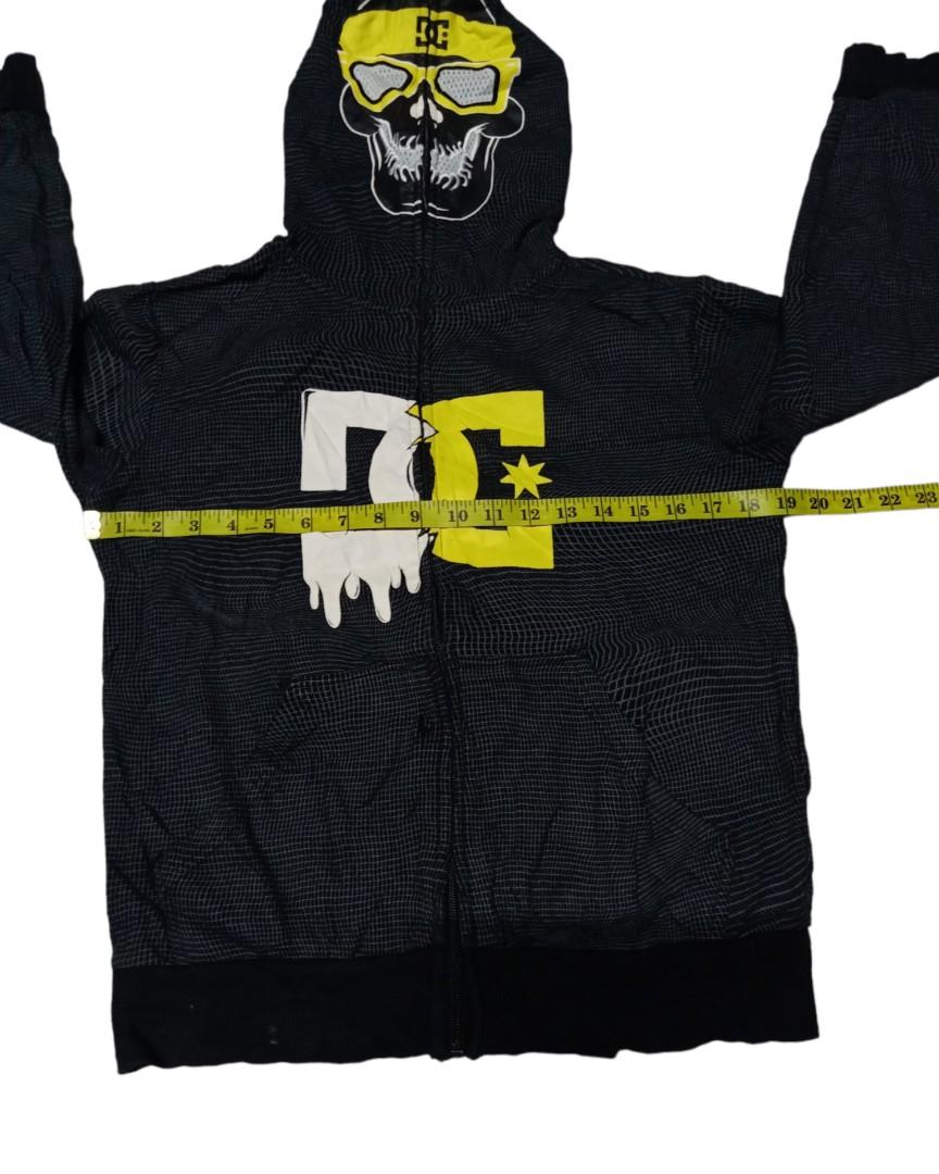 Dc Skull Face Full Zipper Hoodie, Men's Fashion, Tops & Sets, Hoodies ...