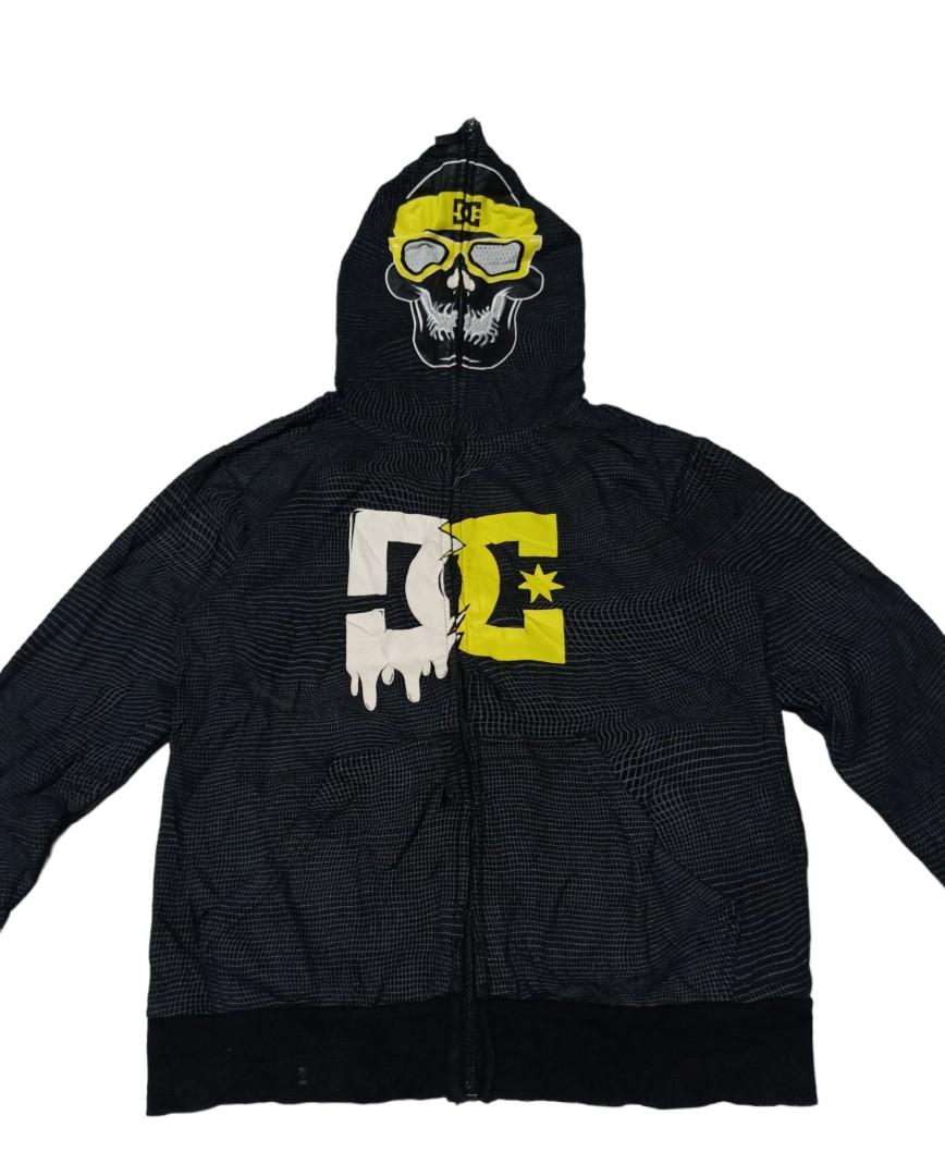 Dc Skull Face Full Zipper Hoodie, Men's Fashion, Tops & Sets, Hoodies ...