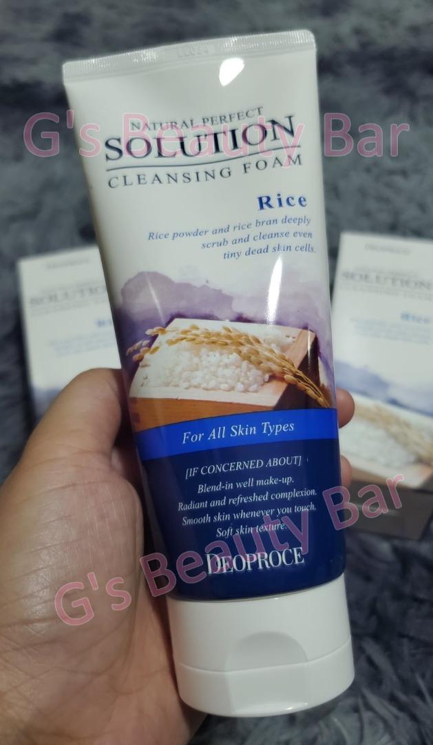 Deoproce Natural Perfect Solution Cleansing Foam Rice 170g - Authentic ...