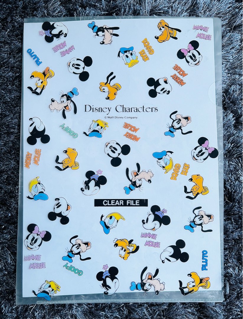 Disney Characters Clear File Holder, Hobbies & Toys, Collectibles ...