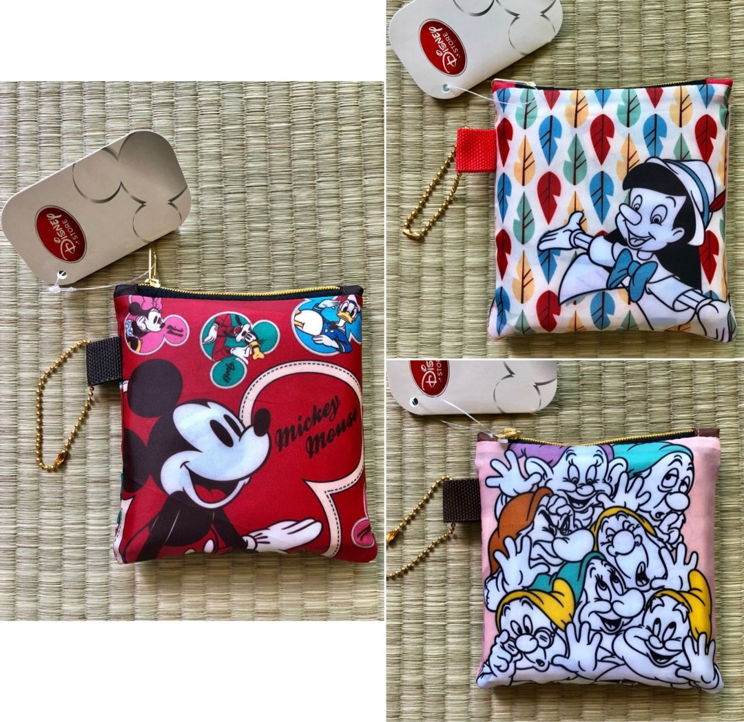 Disney Foldable Tote Bag (Mickey, Pinocchio, Seven Dwarfs), Women's ...