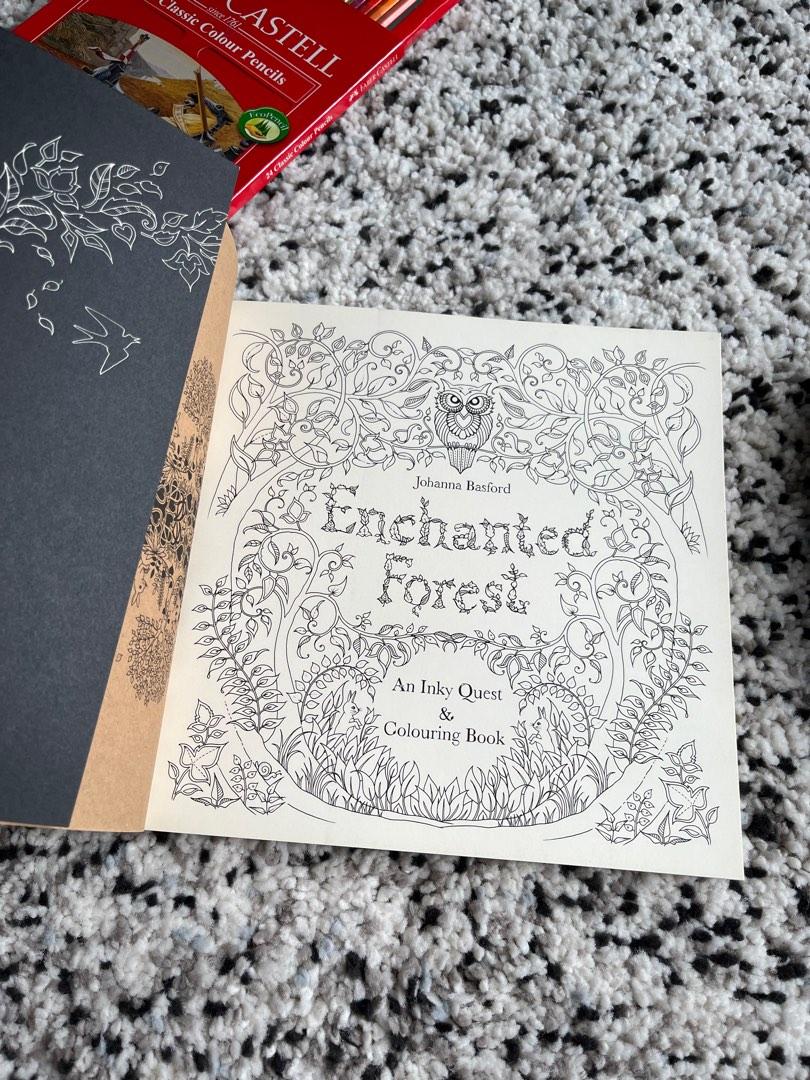 Enchanted Forest: An Inky Quest & Coloring Book, Hobbies & Toys ...