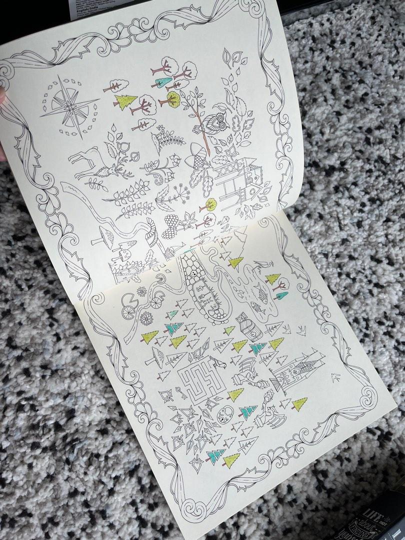 Enchanted Forest: An Inky Quest & Coloring Book, Hobbies & Toys ...