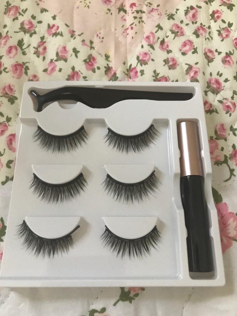 False eyelashes set, Beauty & Personal Care, Face, Makeup on Carousell