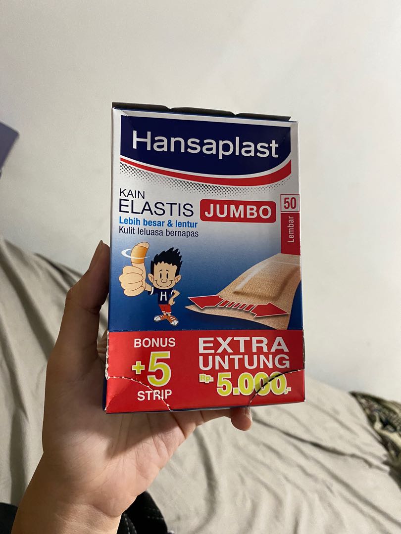 Hansaplast Jumbo, Kesehatan & Kecantikan, Kulit, Sabun & Tubuh di Carousell