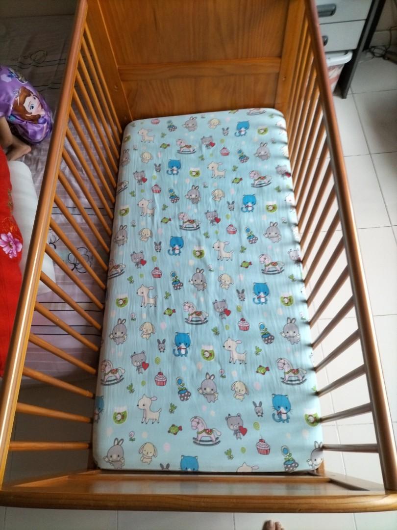 Hard wooden CRIB, Babies & Kids, Baby Nursery & Kids Furniture, Cots ...