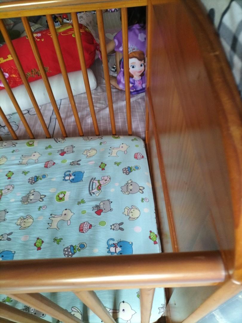 Hard wooden CRIB, Babies & Kids, Baby Nursery & Kids Furniture, Cots ...