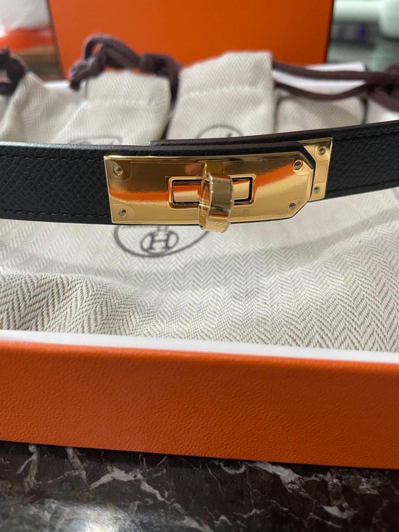 Hermes Kelly Belt black gold hardware, Luxury, Accessories on Carousell