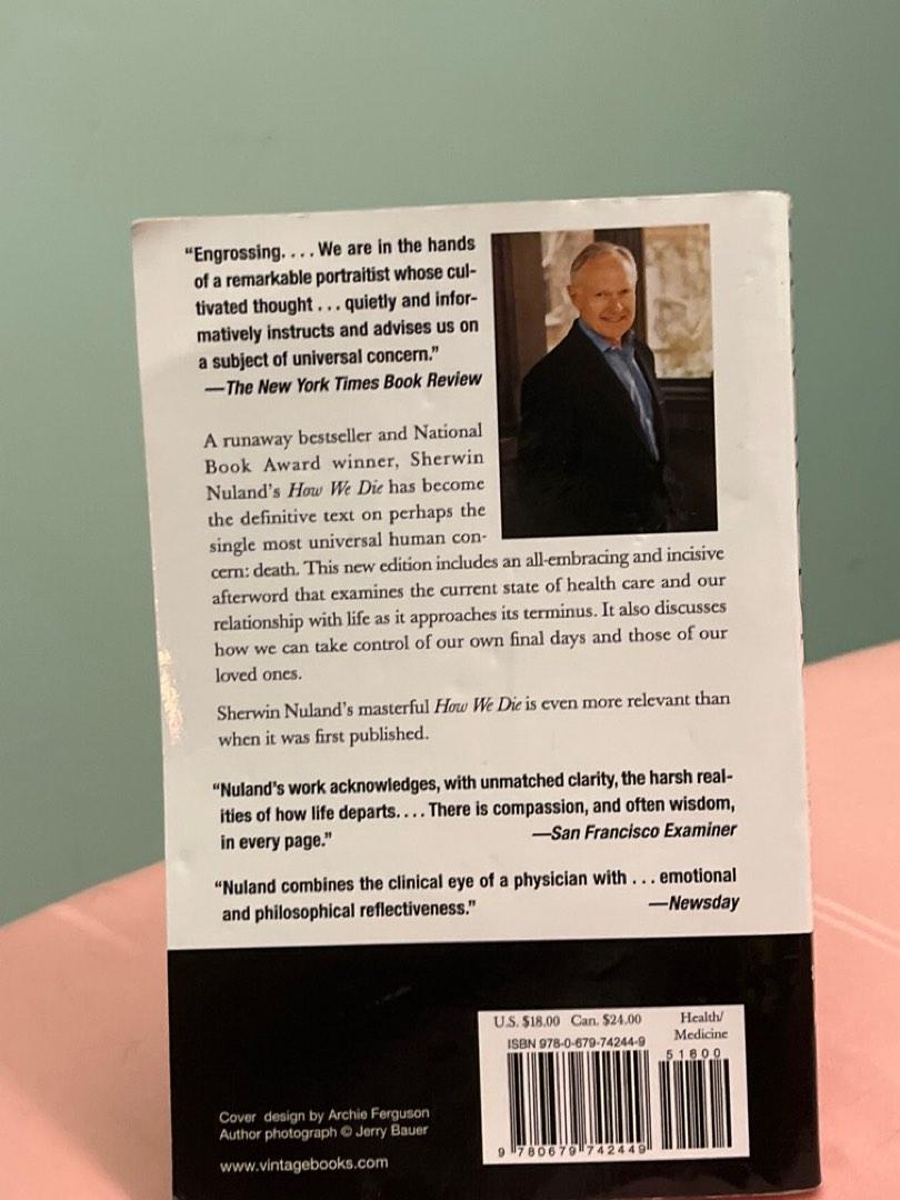 How we die, sherwin b. nuland, Hobbies & Toys, Books & Magazines ...