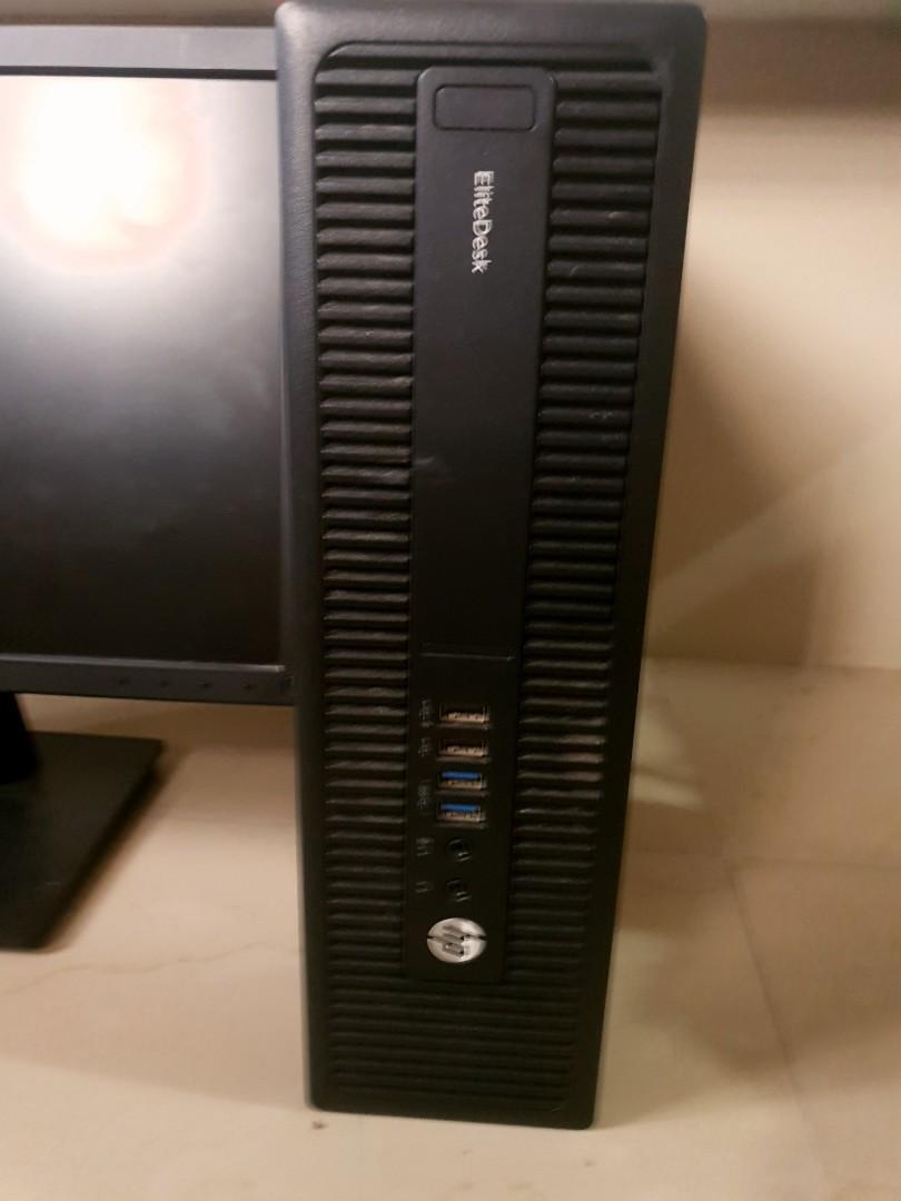 HP Elitedesk PC Set (AMD A8, 8gb RAM, 500gb) with Monitor, Computers ...