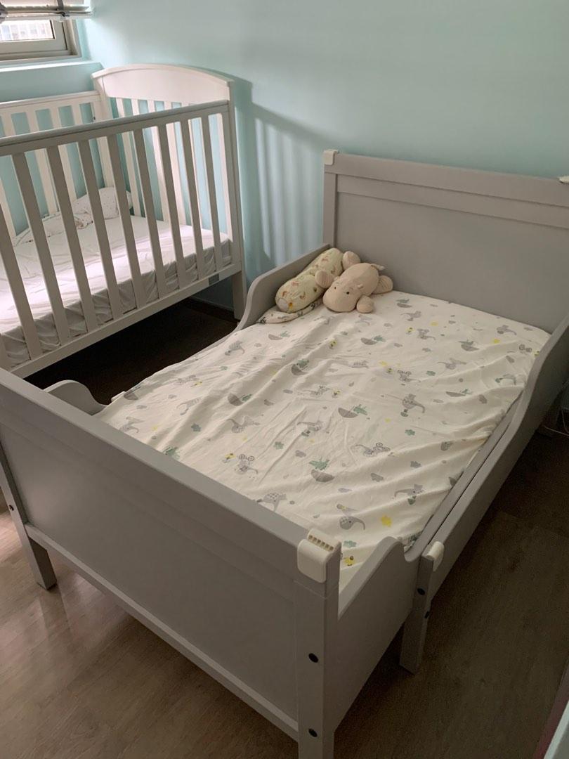 Ikea Sundvik Bed in Grey, Furniture & Home Living, Bedding & Towels on ...