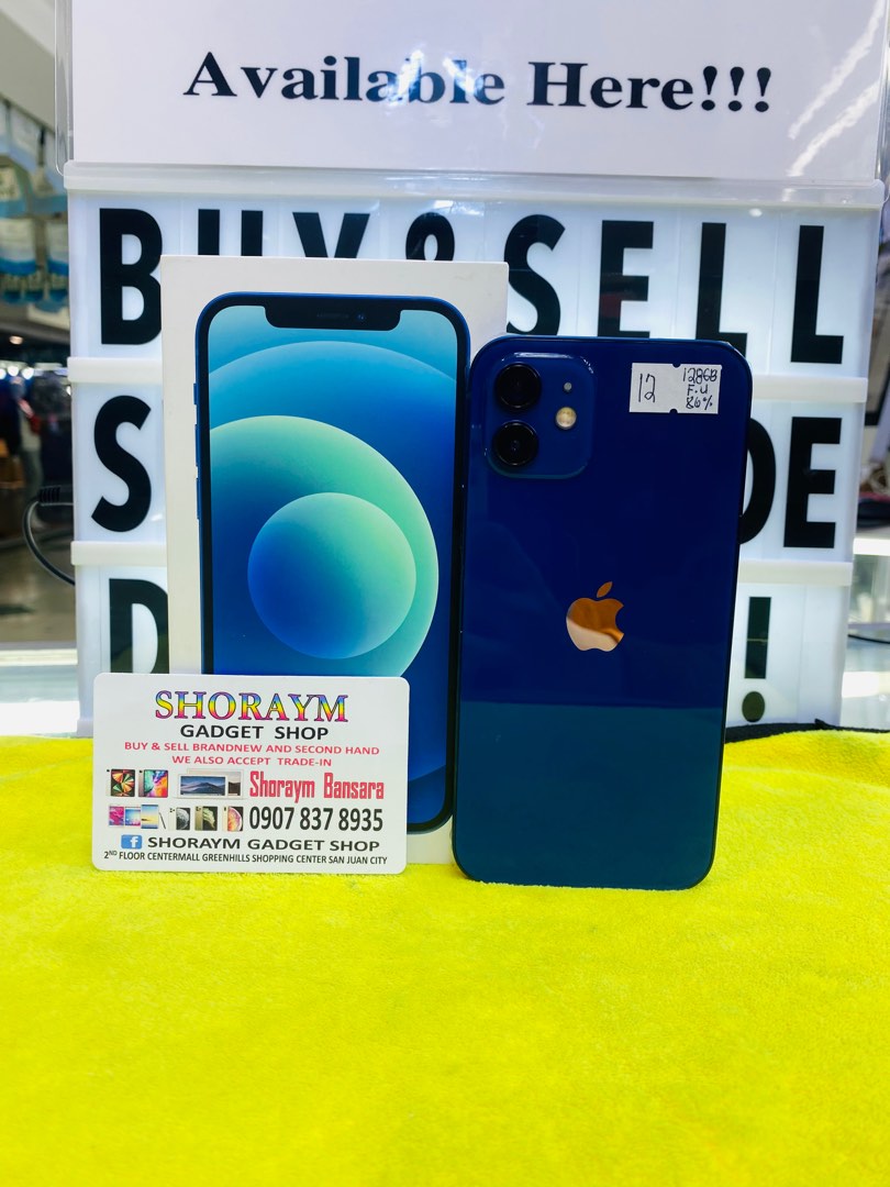 iPhone 12 128GB BLUE NTC Approved 98% Smothness With Dents With Box and ...