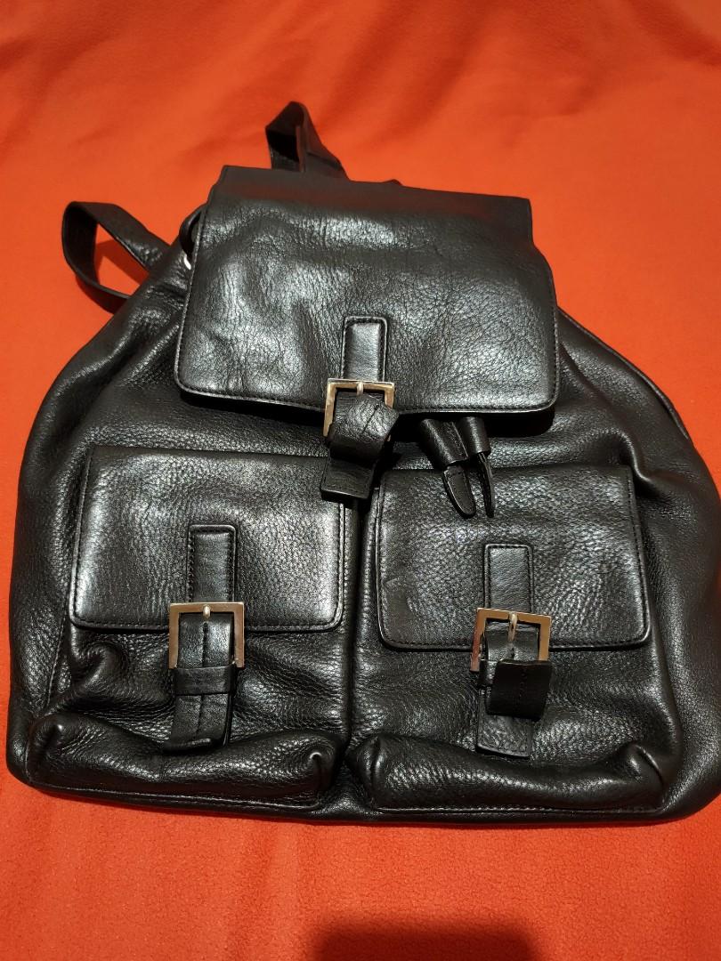 Issac Japan Genuine Leather Backpack, Women's Fashion, Bags & Wallets ...