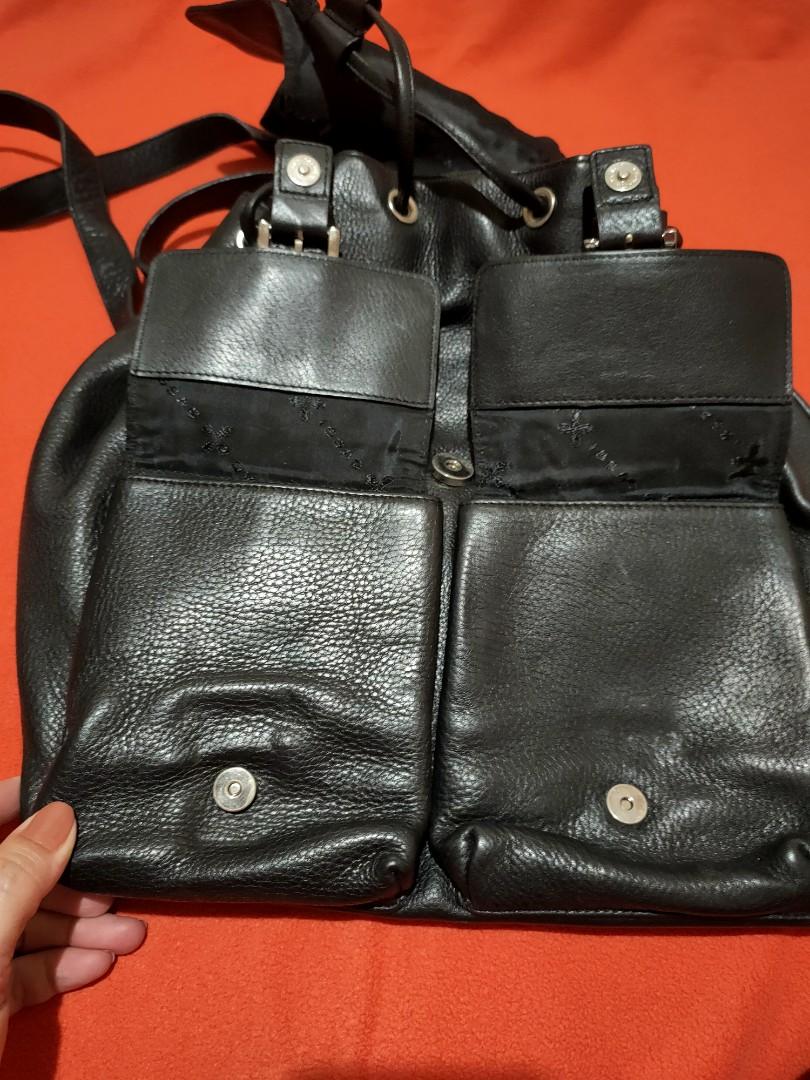 Issac Japan Genuine Leather Backpack, Women's Fashion, Bags & Wallets ...