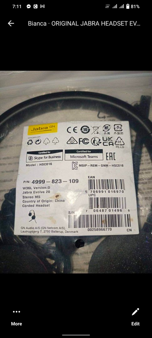 Jabra original, Computers & Tech, Parts & Accessories, Other ...