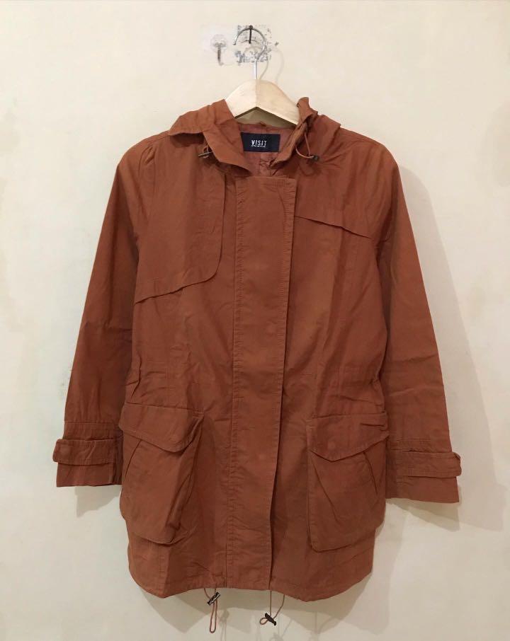 Jaket Parka terracota kode C-291, Fesyen Wanita, Pakaian Wanita, Baju ...