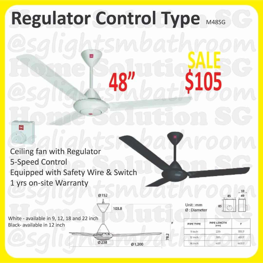 KDK AC Motor / DC Motor Ceiling Fan, Furniture & Home Living, Lighting ...