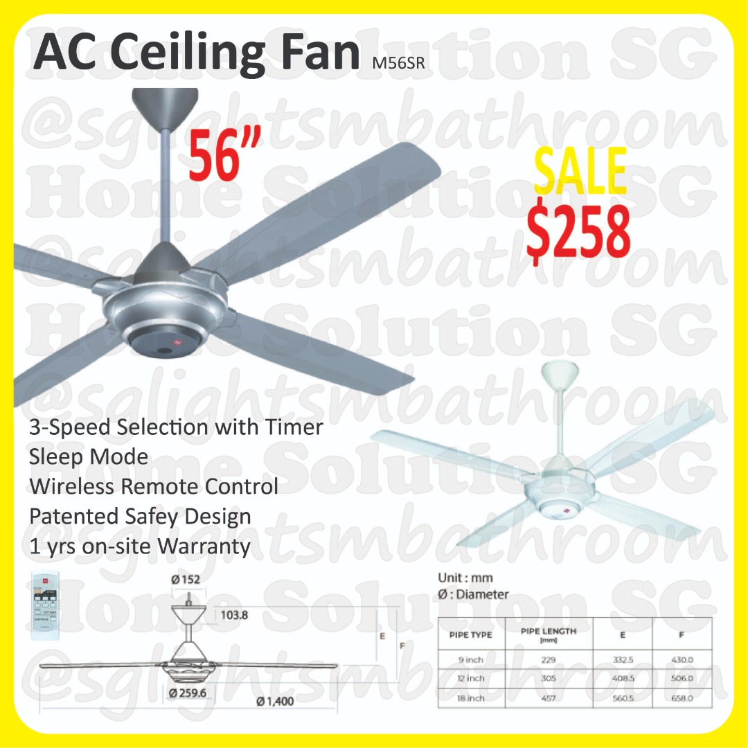 KDK AC Motor / DC Motor Ceiling Fan, Furniture & Home Living, Lighting ...