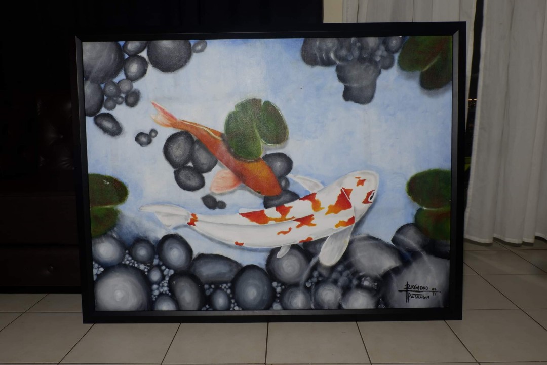 Koi Fish Painting, Furniture & Home Living, Home Decor, Frames ...