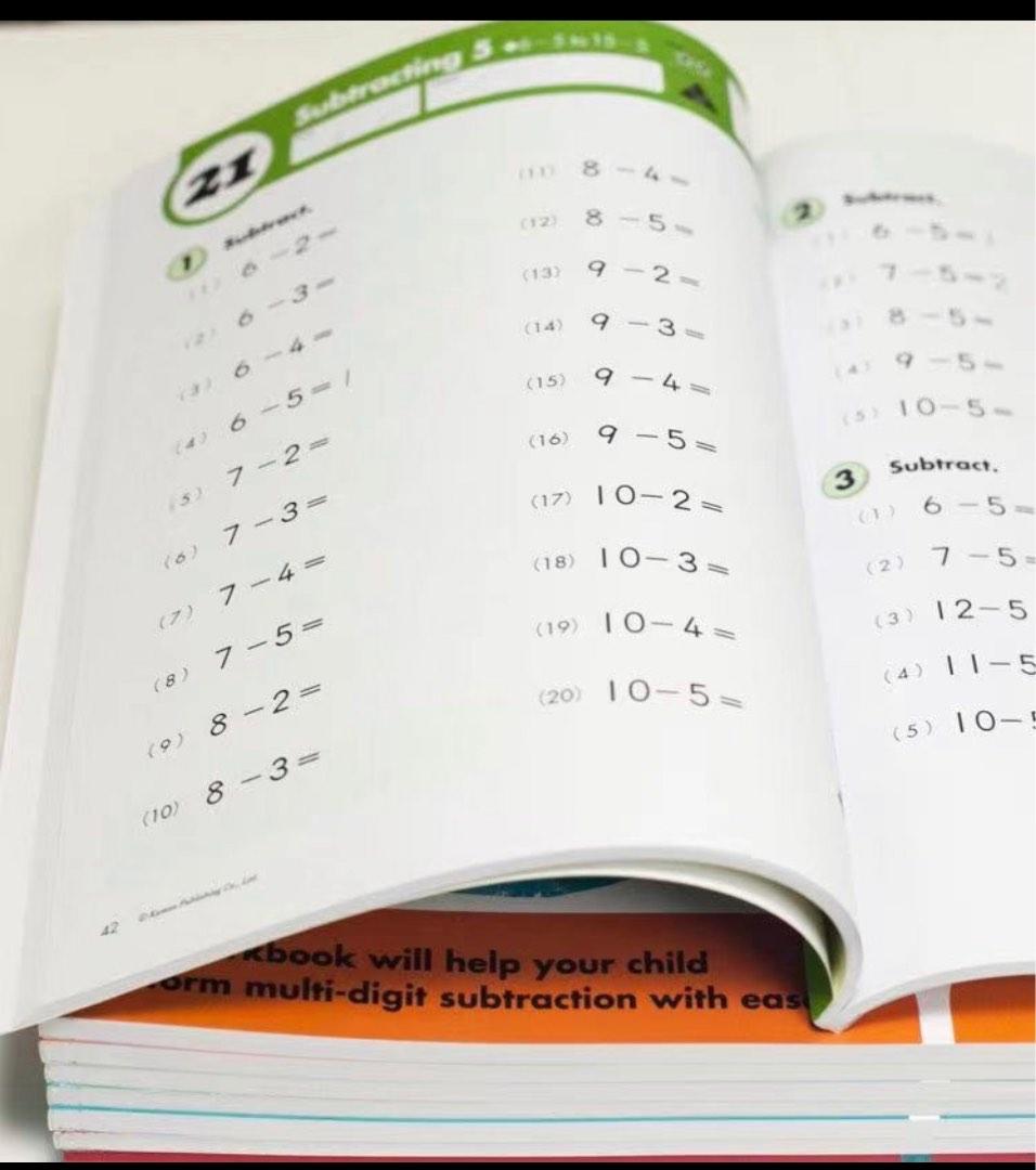 Kumon Calculation Math Workbooks 興趣及遊戲 書本 And 文具 書本及雜誌 補充練習 Carousell
