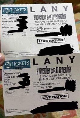 Lany Concert Ticket, Tickets & Vouchers, Event Tickets on Carousell